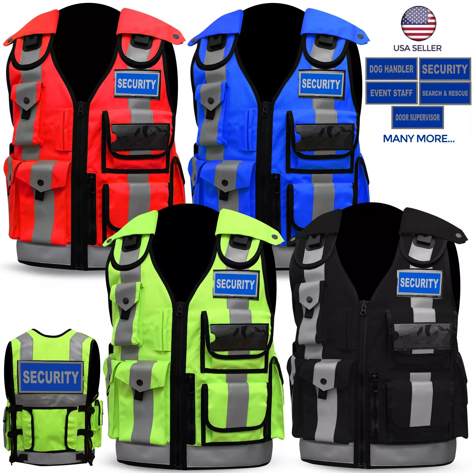 Hi Viz Green Tactical Vest Security Enforcement CCTV